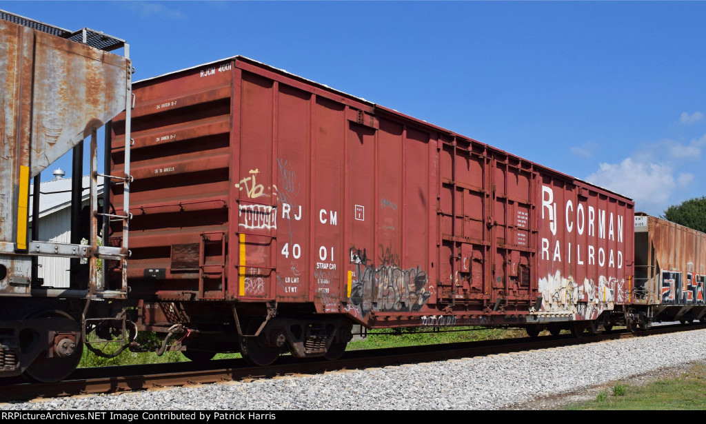 RJCM 4001 X-MP 267XXX 11-1979 built ACF 6384cf 60-foot 10-inch exterior-post double plug-door ...